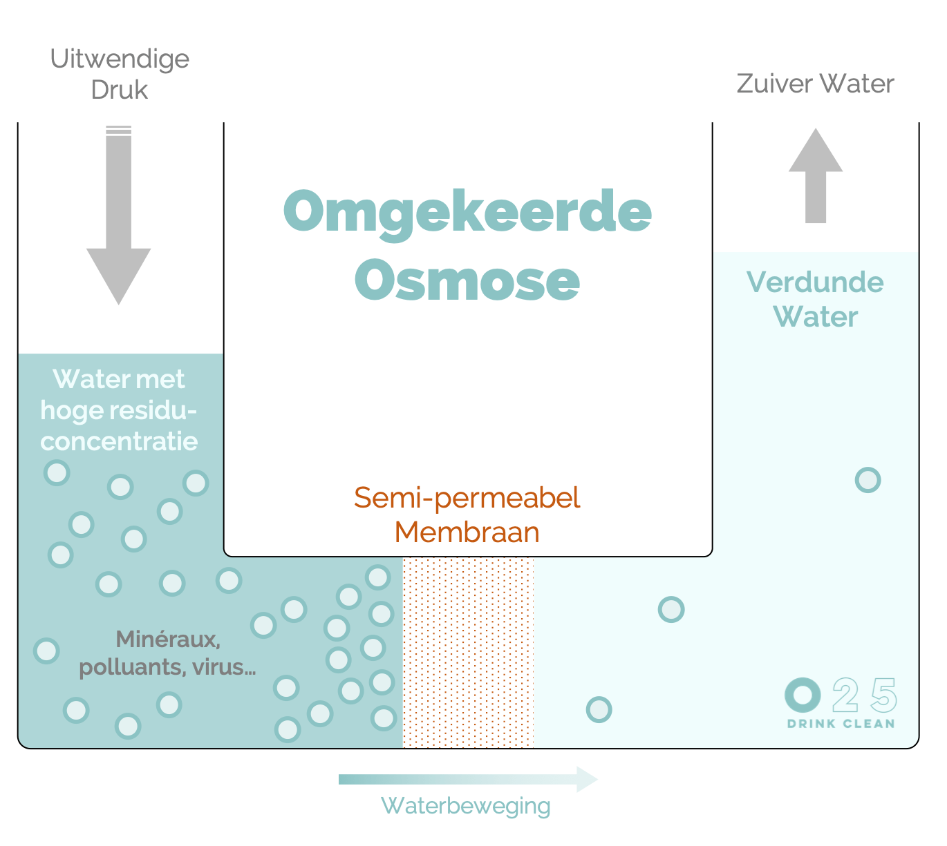 Hoe werkt omgekeerde osmose? - O25